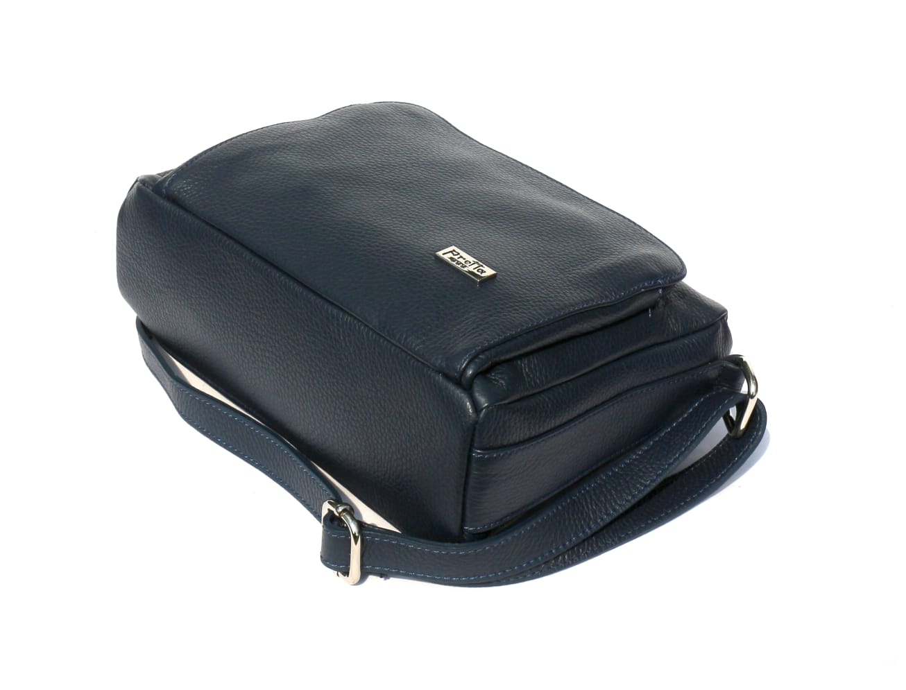 Geanta Piele tip Postas, Model Pretta-145 Bleumarin